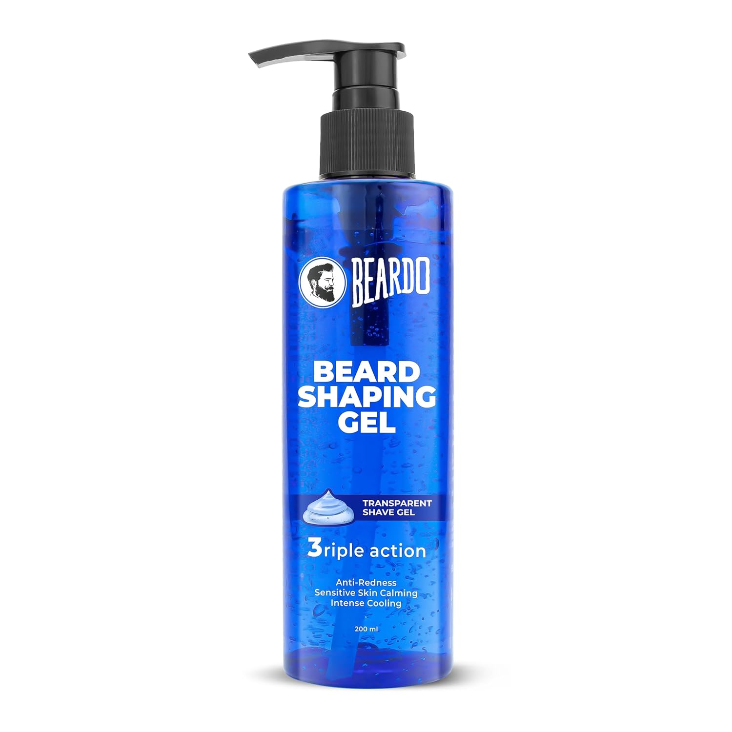 Beardo Beard Shaping Gel, 200ml | 3riple Action Transparent Shaving Ge ...